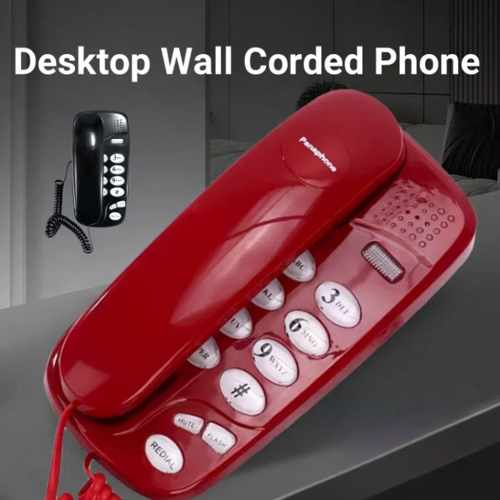 Wall Mounted Small Corded Telephone Home Office Fixed Landline with Speed Dial | Lazada PH