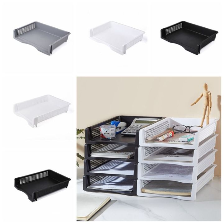 Xriaang Desktop Organizer Stackable File Rack File Organizer Papers