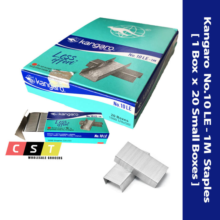 Kangaro No.10 LE - 1M Staples [1 Box x 20 Small Boxes] | Lazada