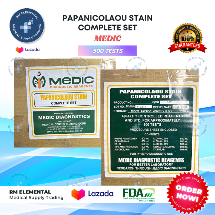 PAPANICOLAOU STAIN COMPLETE SET (MEDIC) | Lazada PH