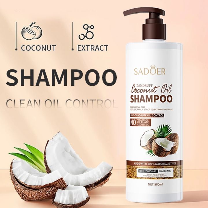 Coconut Shampoo Anti-Dandruff Repair Damage Hair Dry Hair Care Control Oil Shampoo 500ml | Lazada PH