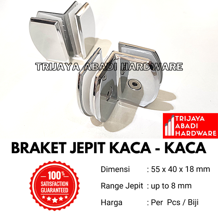 Klip Siku Konektor Jepit Kaca Shower Glass Wall Bracket L Clip | Lazada ...