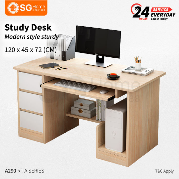 [READY STOCK] Study Writing Desk | 120cm x 45cm x 72cm | Computer Desk ...