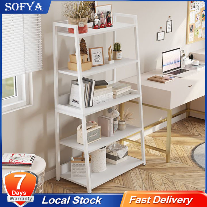 SOFYA 5/4/3 Tier Multipurpose Bookshelf Storage Shelves Rack Ins style Home Multi-layer Storage ...