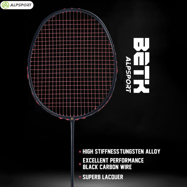 ALP BZTK Badminton Racket 6U 72g G4 T700 Carbon Fiber 30 lb String ...