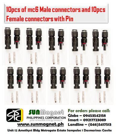 10 Pairs of MC6 Connector (6mm) for Solar - PAIR | Lazada PH