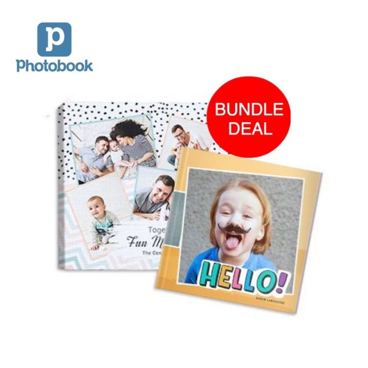 (Bundle) 8" x 8" Canvas + Free 6" x 6" Softcover Photobook, 40 pages [e ...