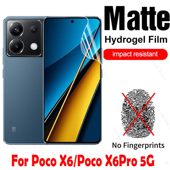 ฟิล์มไฮโดรเจล1-3ชิ้นสำหรับ Xiaomi Poco X6 Pro X6 6X X 6 Poco X6Pro 5กรัม2024ปกป้องหน้าจอฟิล์มไฮด ...