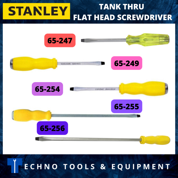 STANLEY TANK THRU FLAT HEAD SCREWDRIVER | Lazada