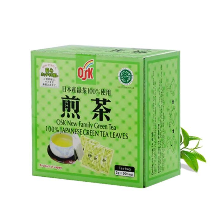 OSK Japanese Green Tea Leaves 100% ชาเขียวญี่ปุ่นแบบซอง (50ซอง) สูตรออริจินัล | Lazada.co.th