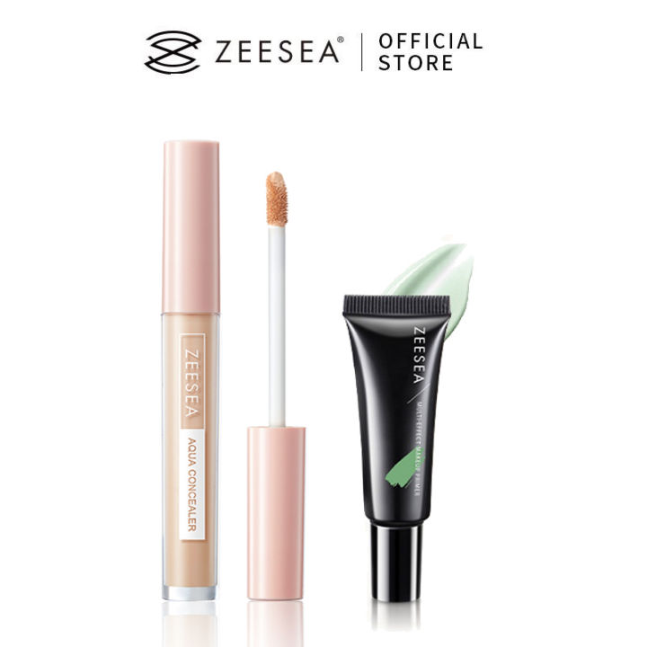 ZEESEA Primer +Concealer Full Coverage Base Blur Pore Color Corrector ...