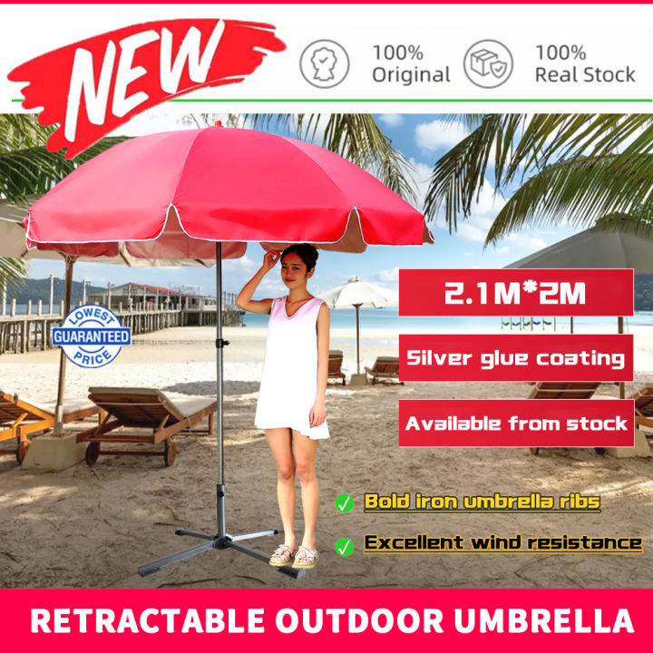 Car Umbrella Sun Shade Big Umbrella Outdoor Round Retractable Fibrella ...