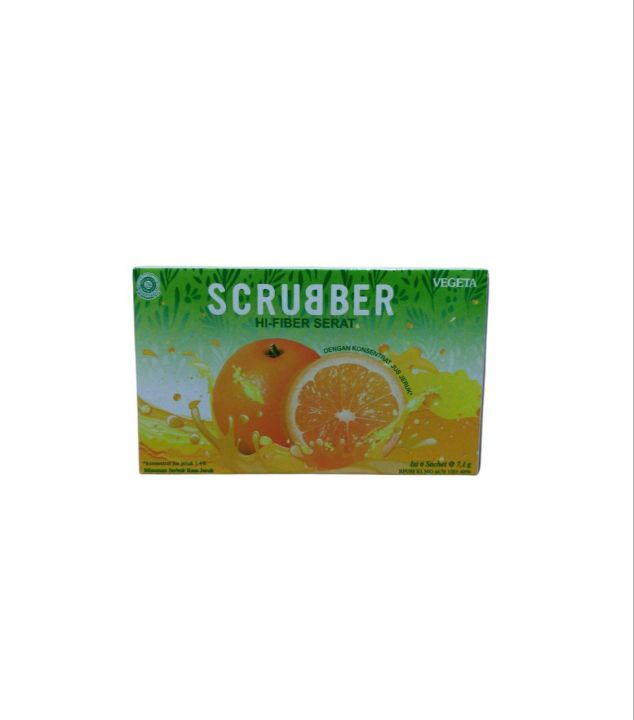 Vegeta Scrubber Box isi 6 Sachet Minuman Jus Jeruk Hi Fiber | Lazada ...