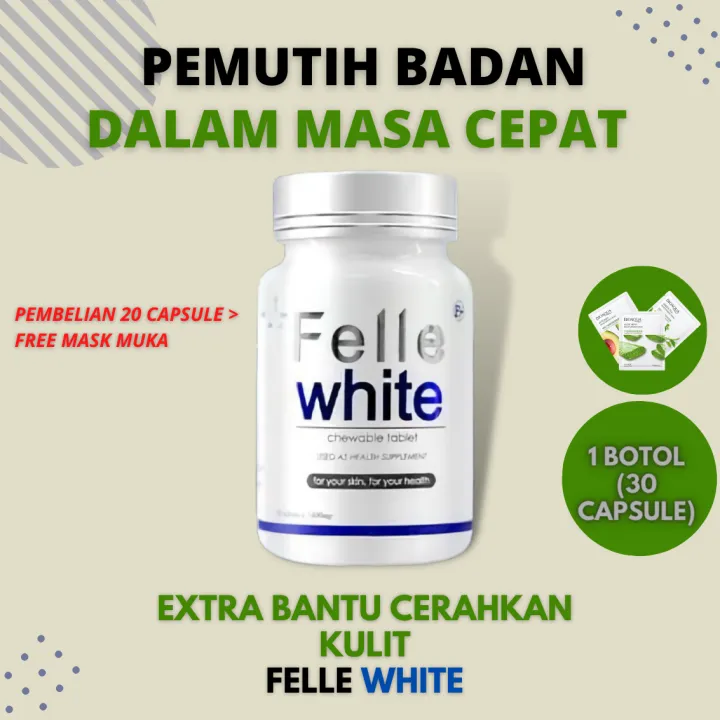 Pemutih Badan Seluruh Cepat Felle White Collagen Supplement Vitamin C ...