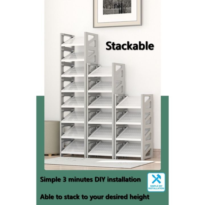 Stackable ABS Shoe Rack/ Multi-Stacker Shoe Rack | Lazada Singapore