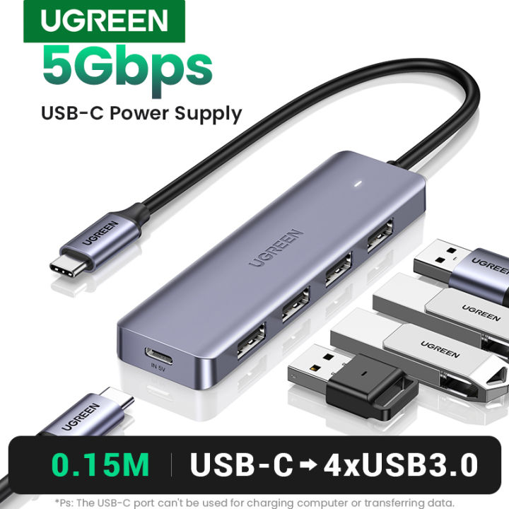 UGREEN อะแดปเตอร์ฮับ 4-Port USB 3.0 USB C Hub Ultra Slim High-Speed USB ...