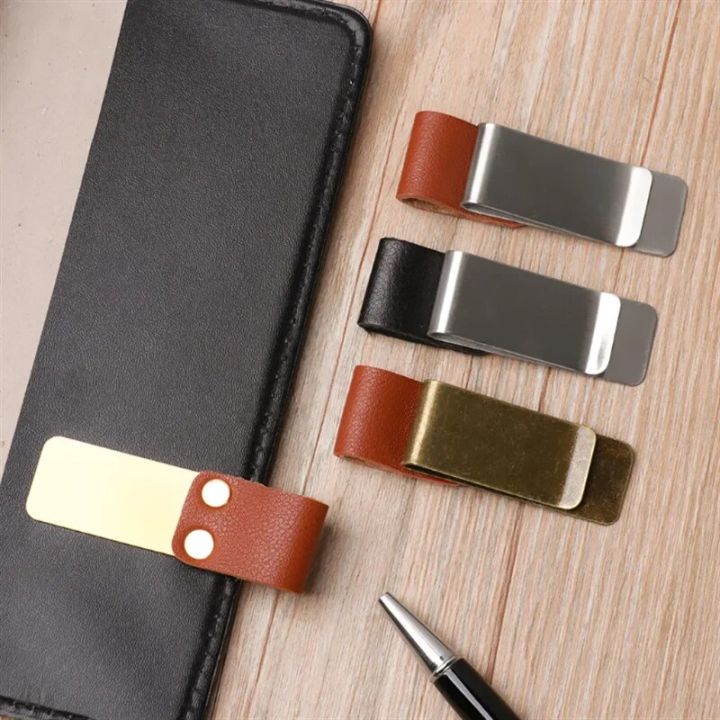 School Office Supply Stainless Steel Handmade Leather Brass Clips ...