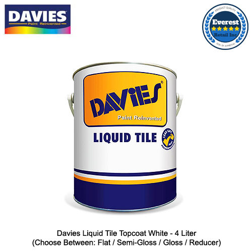 Davies Liquid Tile Topcoat 4 Liter – White - (Choose Between: Flat ...