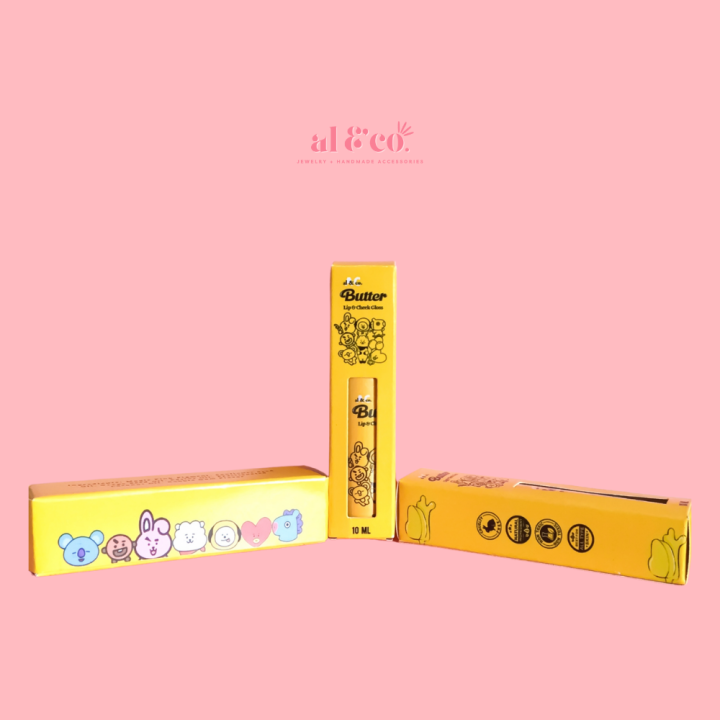 BTS-BT21 Butter Lip and Cheek Gloss Long Lasting Moisturize Lips Soften ...