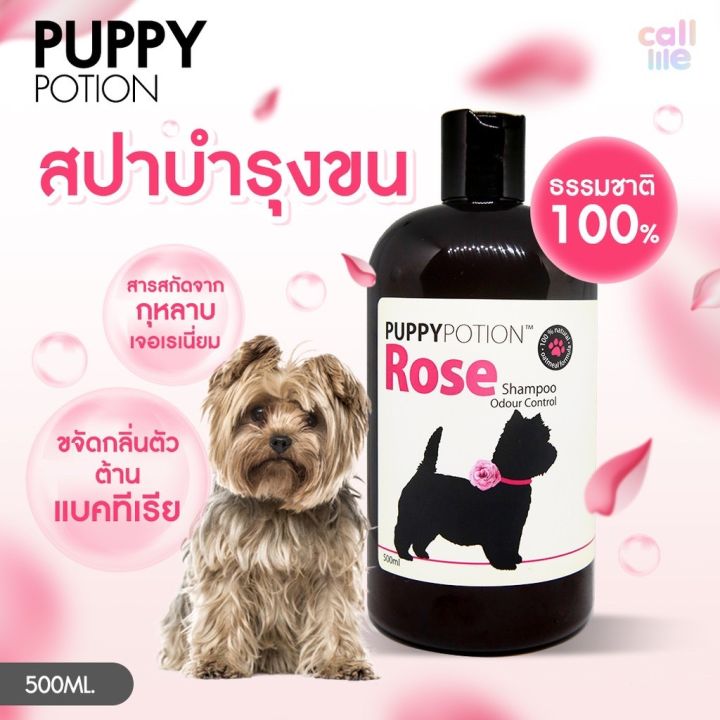 Puppy Potion Rose Shampoo สปาขนสุนัข ธรรมชาติ100% 500ml. | Lazada.co.th