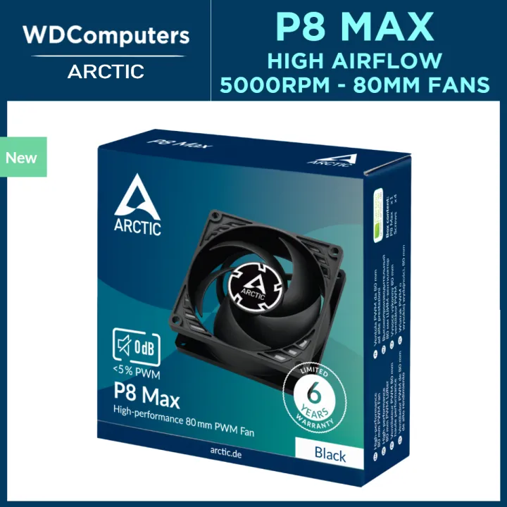 ARCTIC P8 MAX Computer & Server 8mm Fans. 5000 RPM Case and server fans ...