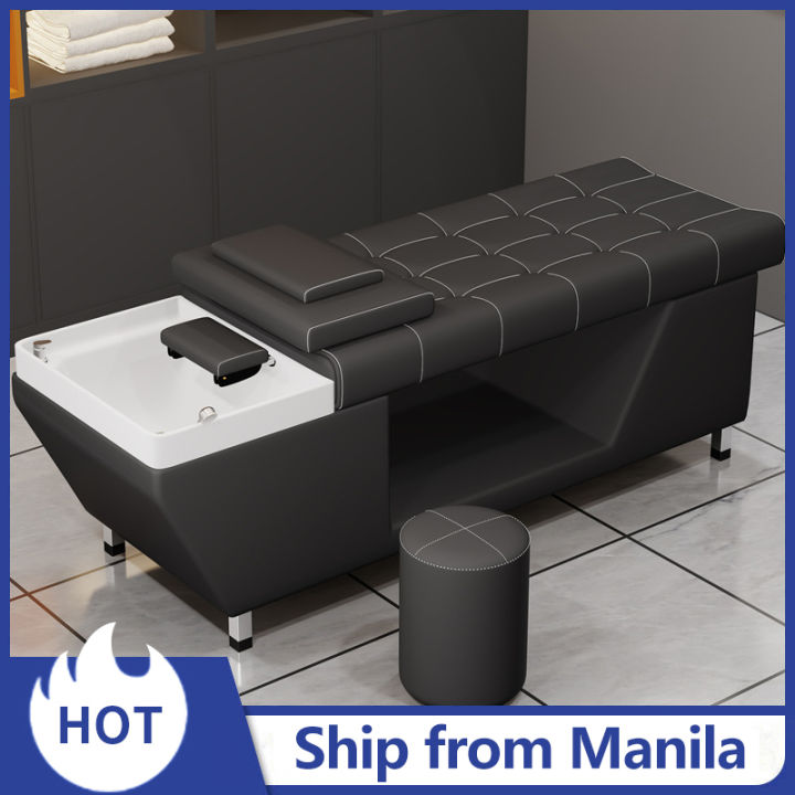 Thai SPA massage head treatment hair washing bed hairdresser hair salon ...