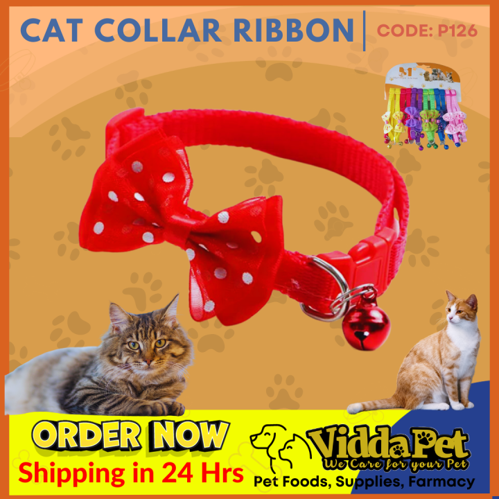 Colorful Cat collar ribbon with bell cats neck collar tie yellow red ...
