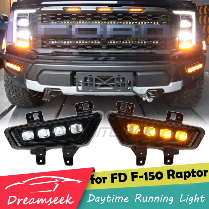 LED DRL Car Daytime Running Light For Ford F-150 Raptor 2021 2022 2023 ...