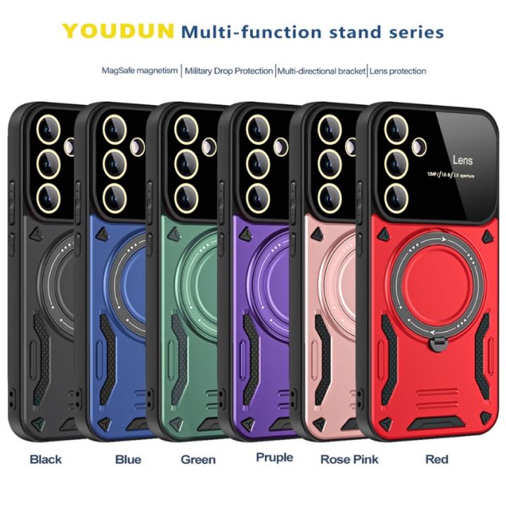 For Samsung Galaxy S23 Plus Ultra FE S23FE 2023 Case Metal Ring Holder ...