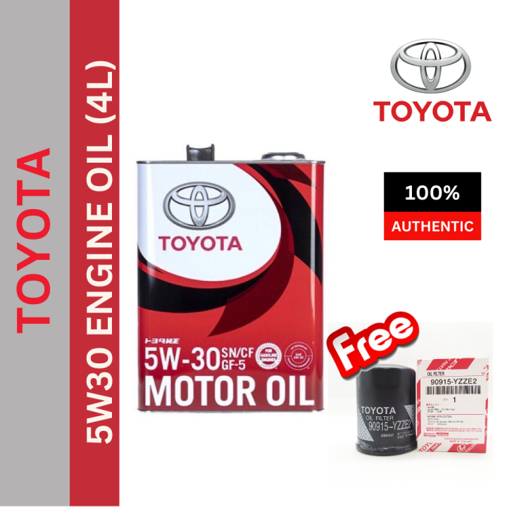 Toyota SN 5W-30 Engine Oil 4L (Made in Japan) 08880-10705😍(FREE TOYOTA ...