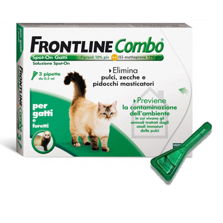 Frontline Combo Cat Spot On Flea Treatment - (0.5ml x 3 tube) 1box | Lazada