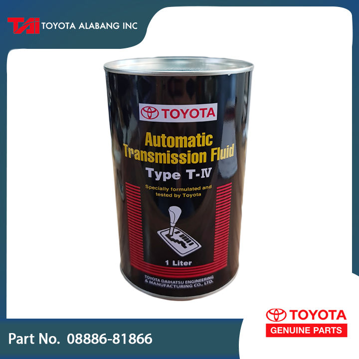Toyota Genuine Automatic Transmission Fluid Type T-IV 1 Liter - ( 08886 ...