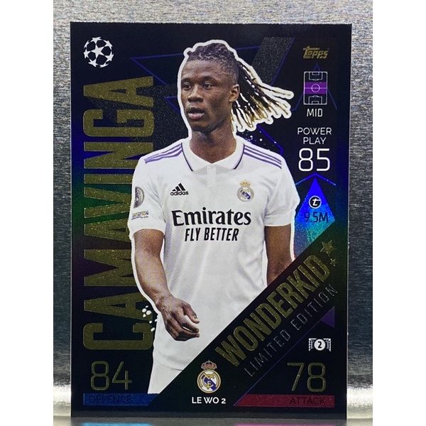 Eduardo Camavinga การ์ดนักฟุตบอล 22/23 การ์ดสะสมทีม Real madrid c.f ...
