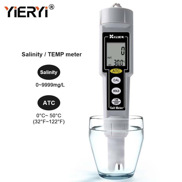 yieryi Digital Salinity Tester CT-3081 Salt Meter Waterproof Water ...