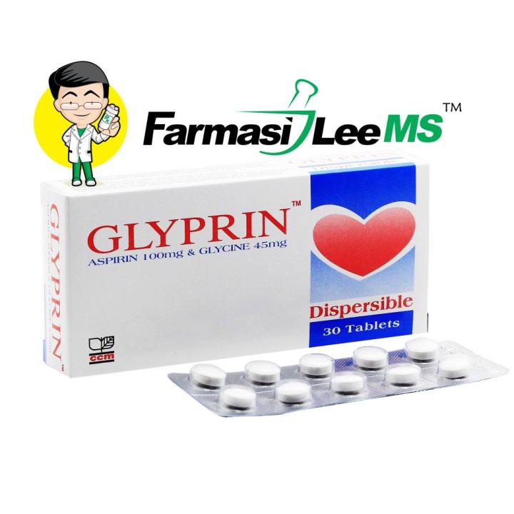 Glyprin Aspirin 100mg Glycine 45mg 30s (Exp 06/2026) | Lazada