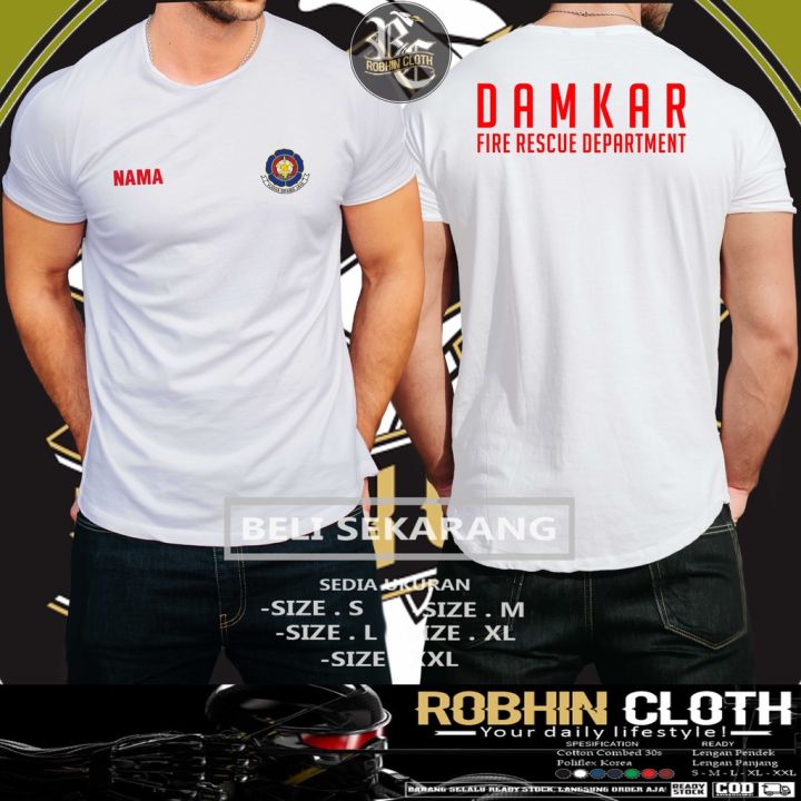 Kaos Baju DAMKAR Fire Rescue Department Request Nama Kaos Distro ...