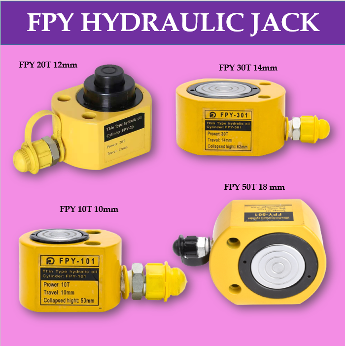 Lifting Equipment 10T-50T FPY Super Thin Type Hydraulic Cylinder Jack ...