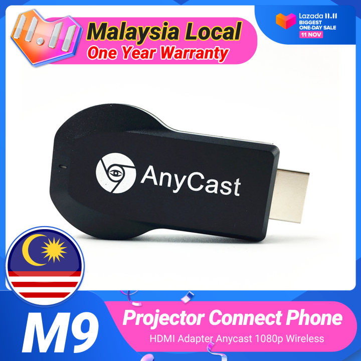★Malaysian Local 2021 AnyCast M9 Plus TV Stick Miracast Airplay HD ...