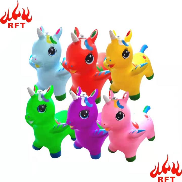 PHYTONA Mainan kuda karet animal jumping musik lampu versi baru ada ...
