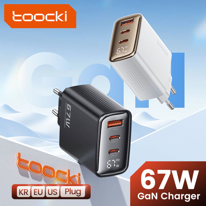 Toocki 67W Gan USB C Sạc sạc nhanh Qc3.0 Ba-Cổng loại USB C Bộ chuyển ...