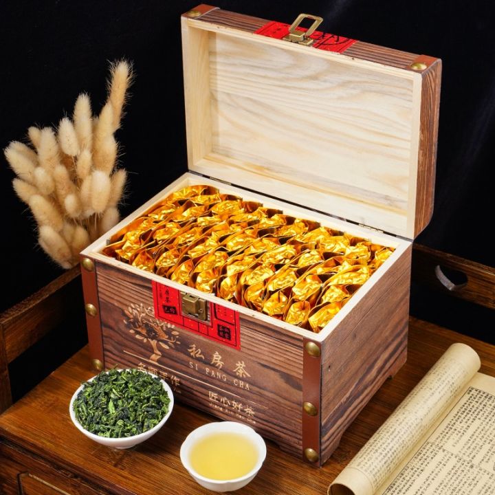 QC Classic Wooden Tea Box Set 500g 复古木箱茶礼盒装500克 Wooden Box AnXi Tie ...