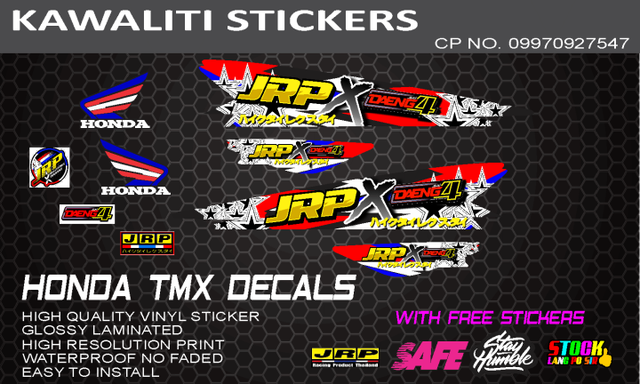 Honda TMX 125 JRP Sticker Decals | Lazada PH