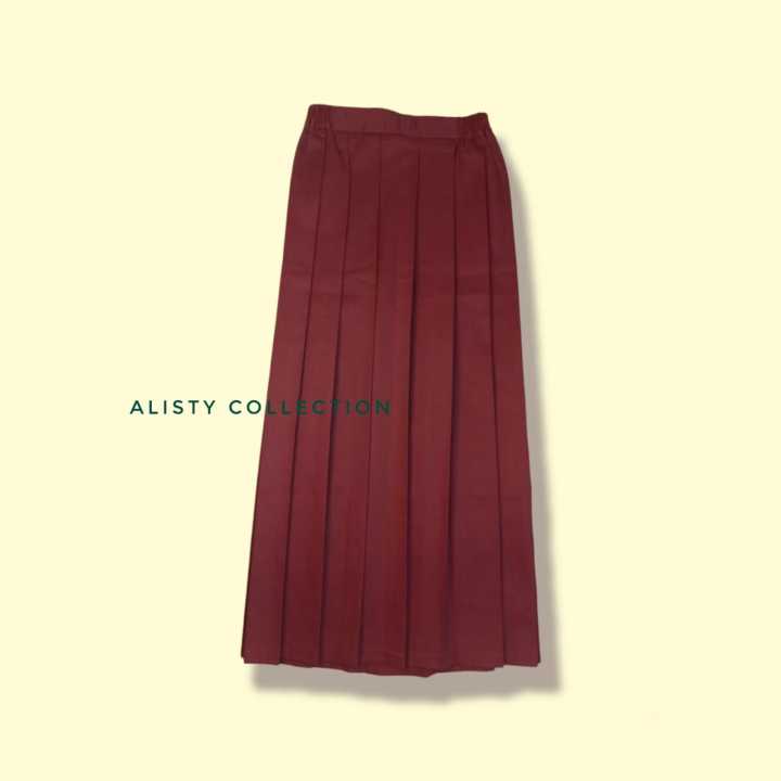 Rok panjang Merah model RA(rempel/lipit dari atas/full) Seragam sekolah SD | Lazada Indonesia