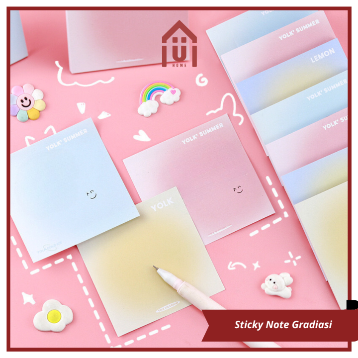 STICKY NOTE GRADIASI STICKY NOTES MEMOPAD PERSEGI MOTIF UNIK SERBAGUNA ...