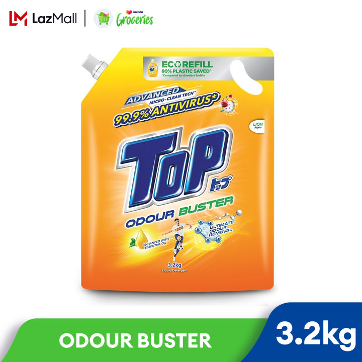 TOP Liquid Detergent Refill Odour Buster 3.2KG | Lazada