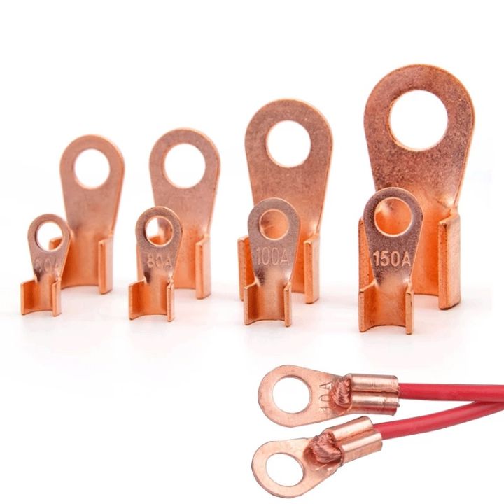 10Pcs OT Type Copper Open Connecting Nose Cable Connector Terminal ...