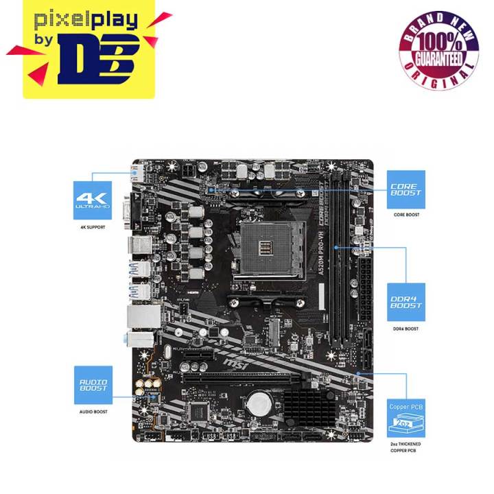 MSI A520M PRO-VH AMD Motherboard | Lazada PH