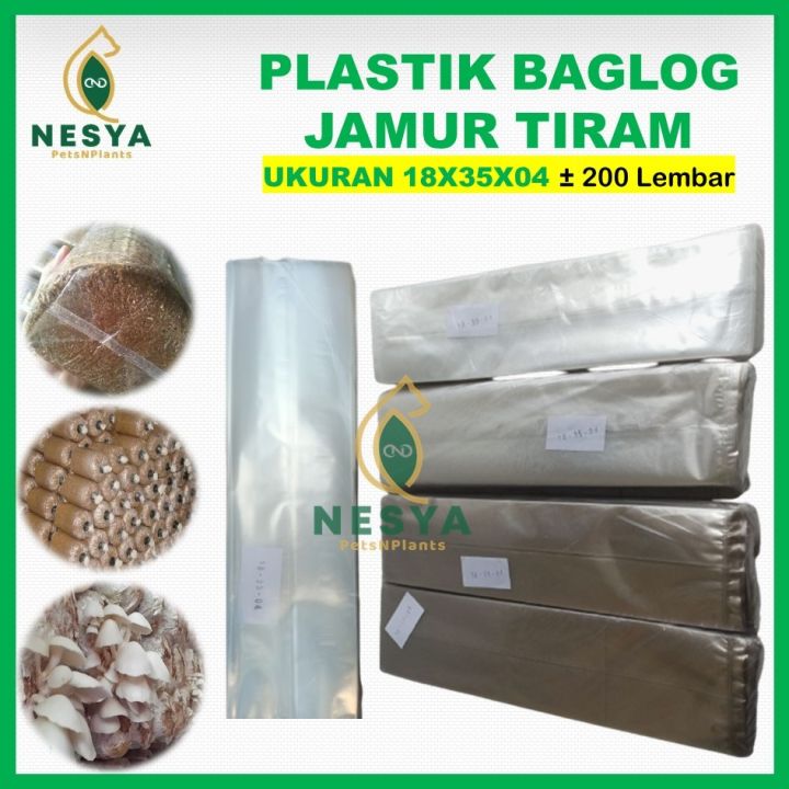 Plastik Baglog Jamur Tiram Jenis PP ukuran 18x35x04 Isi 200 Lembar ...