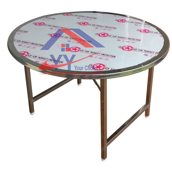 High Quality Stainless Steel Foldable Swing Round Table/Meja Kerja ...