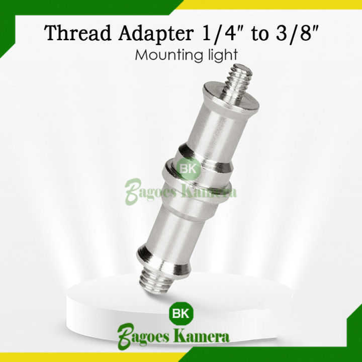[BK] Spigot Stud Light Stand Converter Thread Adapter Screw 1/4 Male to ...